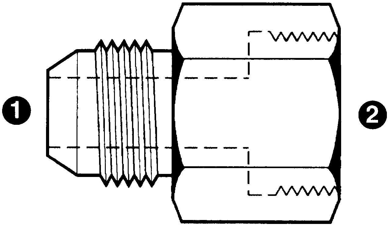 Steel Male JIC To Female BSPP Adapters 1492 Hydraulic Supply Co.