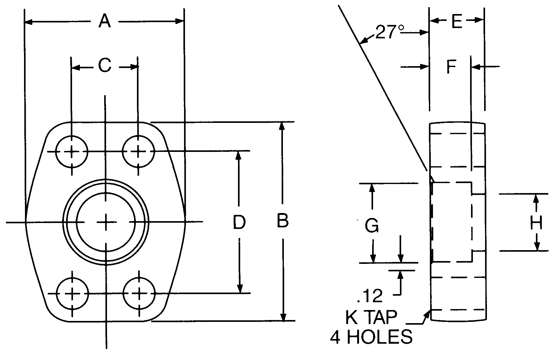 Steel Code 61 To Female NPT Adapters 59 Hydraulic Supply Co.