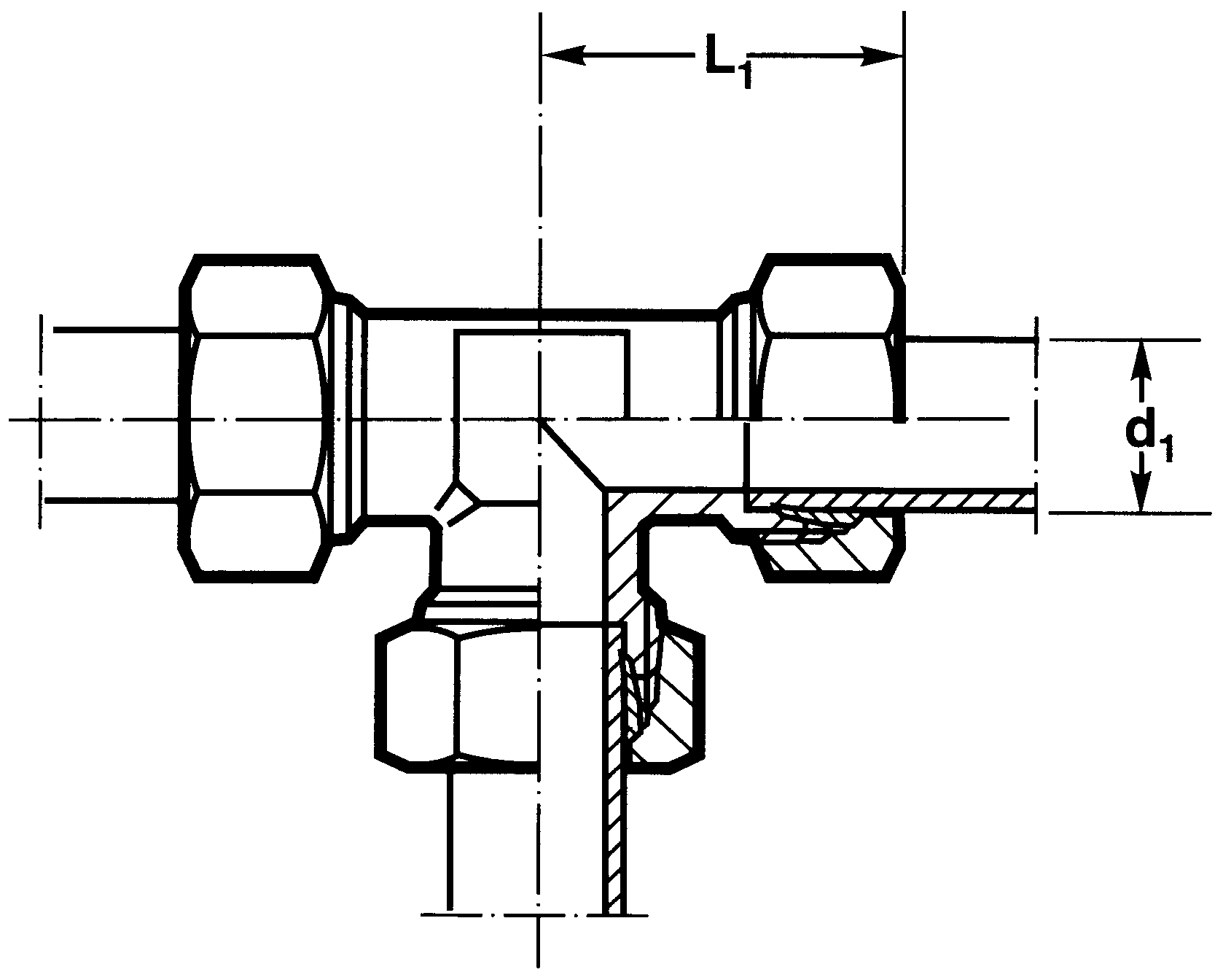 Steel Metric Flareless Tees 1041 Hydraulic Supply Co.