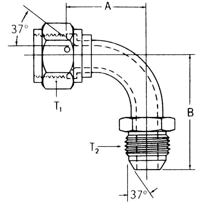 Steel Female To Male JIC 90 Elbows 441
