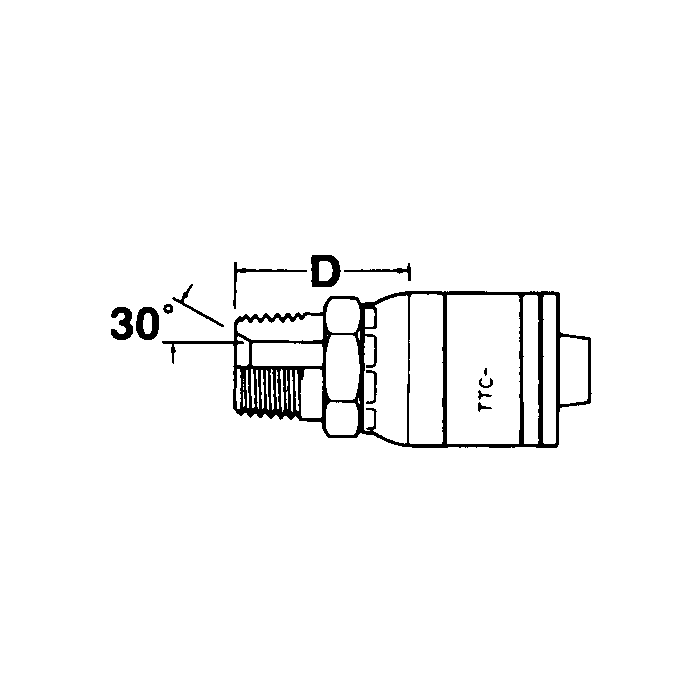 TTC Steel NPT Crimp Fittings 552