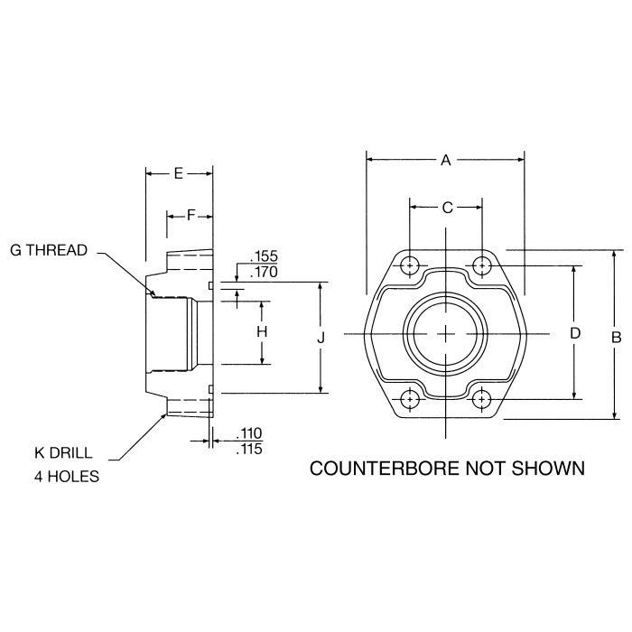 Steel Code 61 To Female NPT Adapters 55