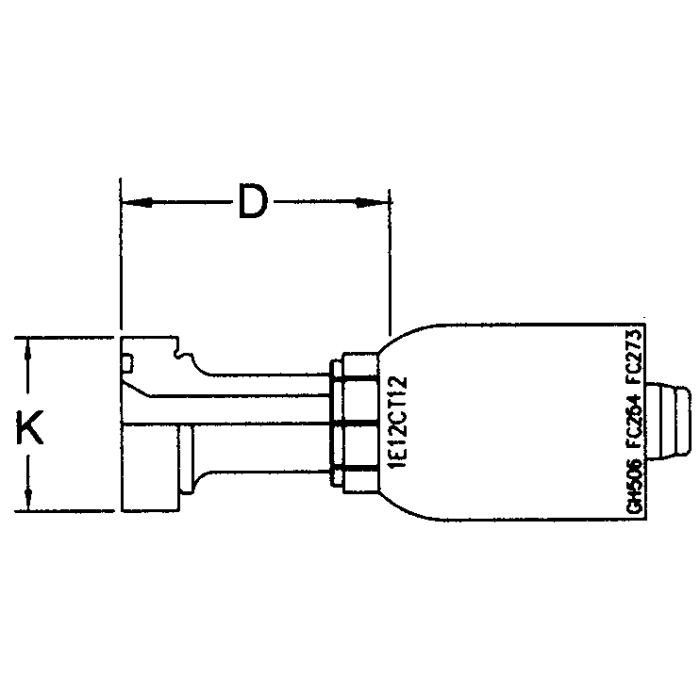 TTC Steel Cat Flange Crimp Fittings 1094 Hydraulic & Pneumatic Parts