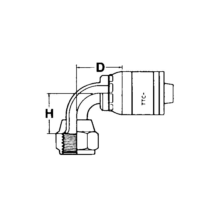 TTC Steel JIC Crimp Fittings 530