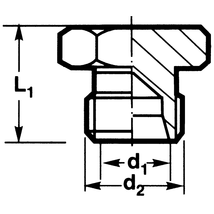 Steel Metric Flareless Plugs 1485