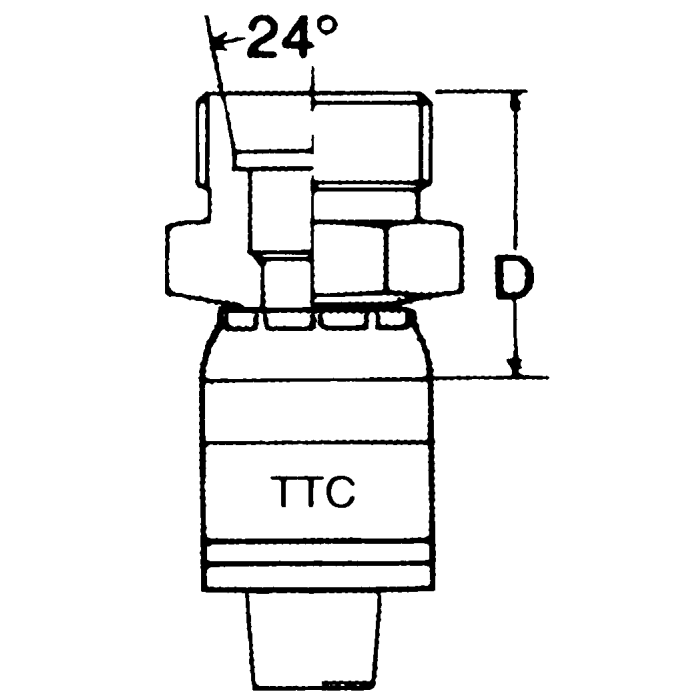 TTC Steel DIN Light Crimp Fittings 521