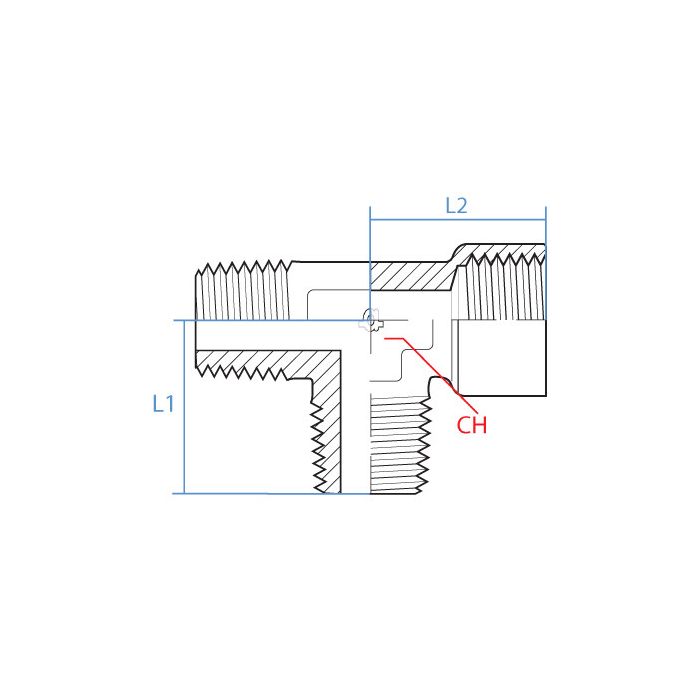 Adaptall Brass Female Bsp Run Tee 8090-04-04-04