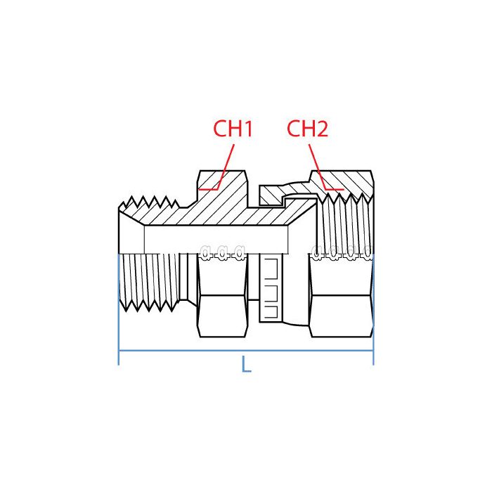 Male Bspp X Female Jic Swivel 9021-16-16 Hydraulic Supply Co.