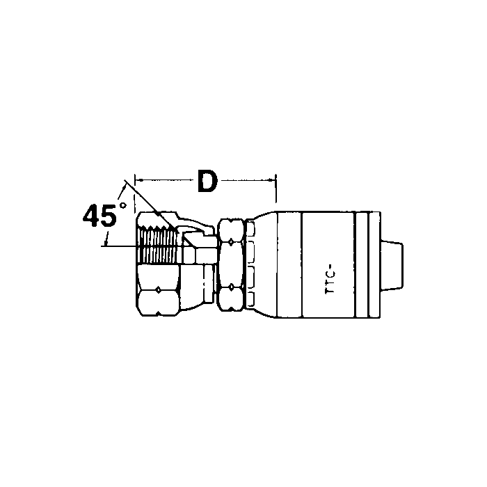 DANFOSS POWER SOLUTIONS (II LLC AEROQUIP)a TTC Steel SAE Crimp Fitting ...
