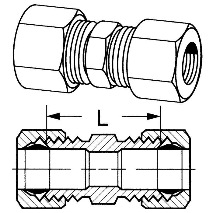 Brass Compression Tube Unions 2692