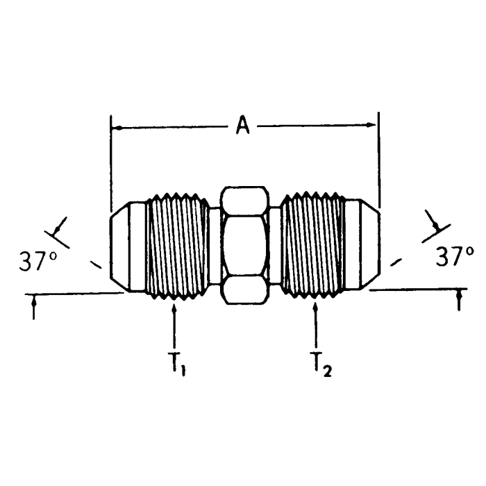 Steel Male JIC To JIC Adapters 116 Hydraulic Supply Co.