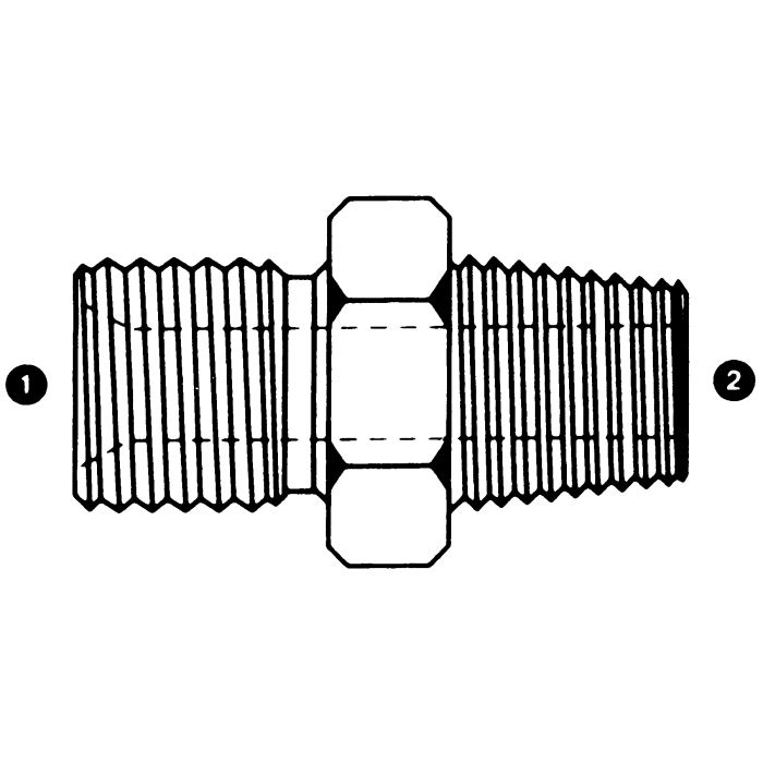 ADAPTALL AMERICA Steel Male BSPP To BSPT Adapter 9003-04-04 Hydraulic ...