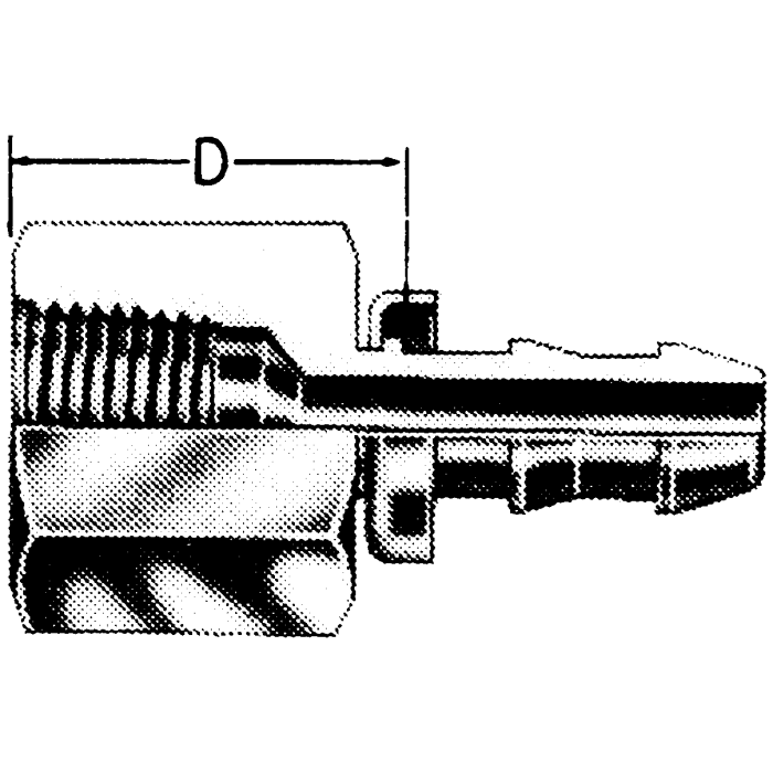DANFOSS POWER SOLUTIONS (II LLC AEROQUIP)a Brass NPT Socketless Fitting ...