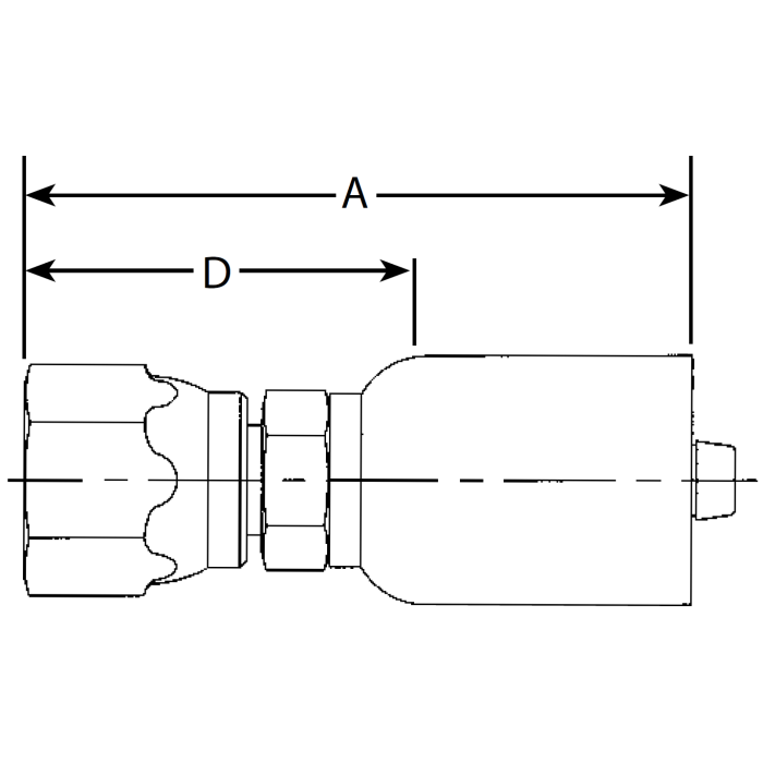 DANFOSS POWER SOLUTIONS (II LLC AEROQUIP)a Steel JIC Crimp Fitting ...