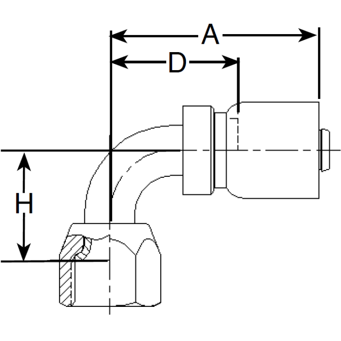DANFOSS POWER SOLUTIONS (II LLC AEROQUIP)a Steel Crimp JIC Fitting ...