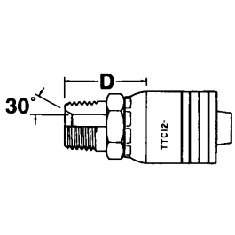 TTC-12 Steel Crimp NPT Fittings 514