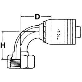 TTC-12 Steel ORS Crimp Fittings 509