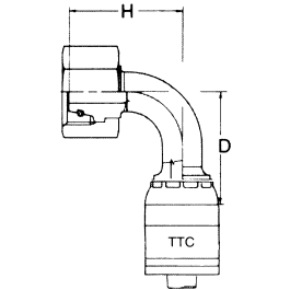 TTC Stainless DKO Crimp Fittings 3367 Hydraulic & Pneumatic Parts