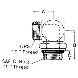 Steel Male ORS To ORB 90 Elbows 427 Hydraulic Supply Co.