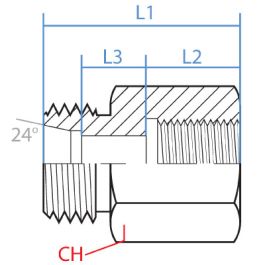 Din X F Bspp Solid 5009L-10-04