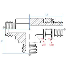 Male Bspp Adjustable Run Tee 9151-06-06-06 Hydraulic & Pneumatic Parts