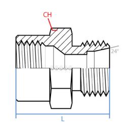 Fjic X Male Din 2353S 9624-08-S12-20 Hydraulic & Pneumatic Parts