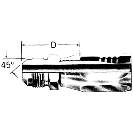 Steel Reusable SAE Fittings 202 Hydraulic & Pneumatic Parts
