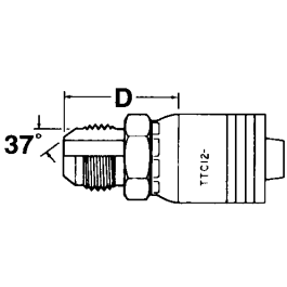 TTC-12 Steel JIC Crimp Fittings 513 Hydraulic & Pneumatic Parts