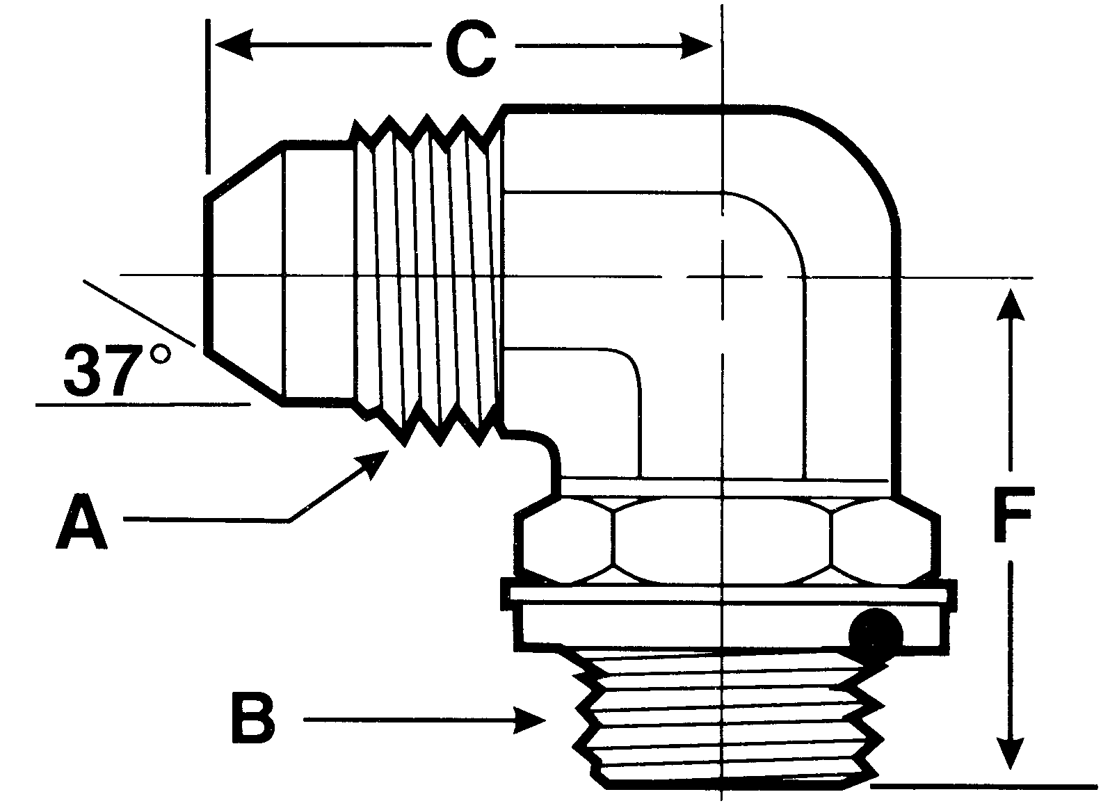 Steel Male JIC To Metric 90 Elbows 1064 Hydraulic Supply Co.