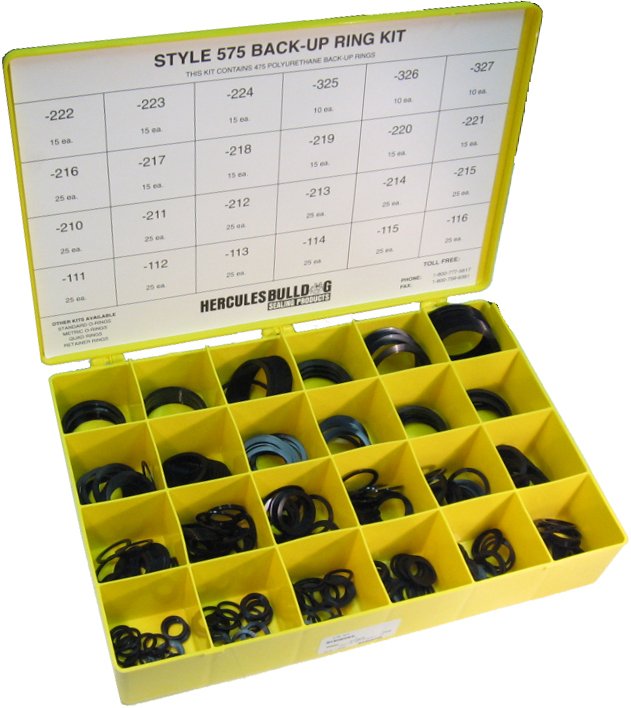 HERCULES SEALING PRODUCTS Urethane Backup Ring Kit 575-KIT Hydraulic ...